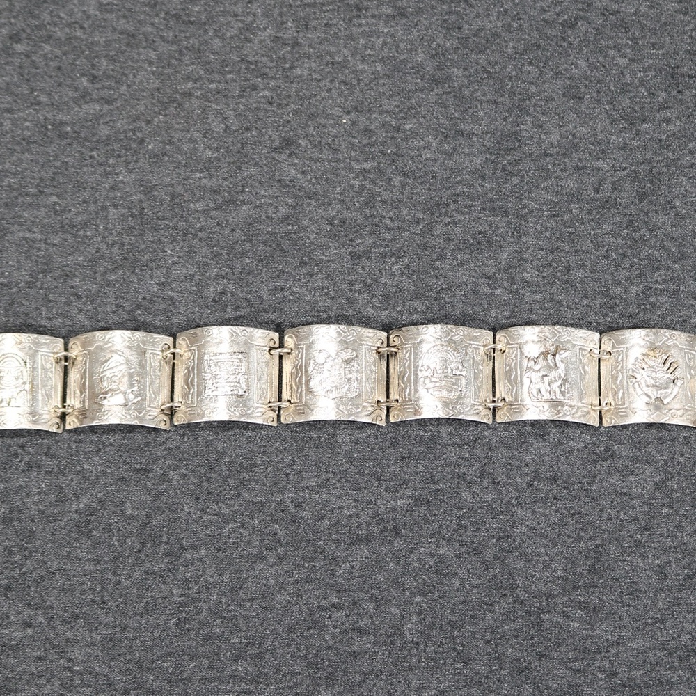 Vintage Handmade 925 Sterling Silver Peruvian Story T… - Gem